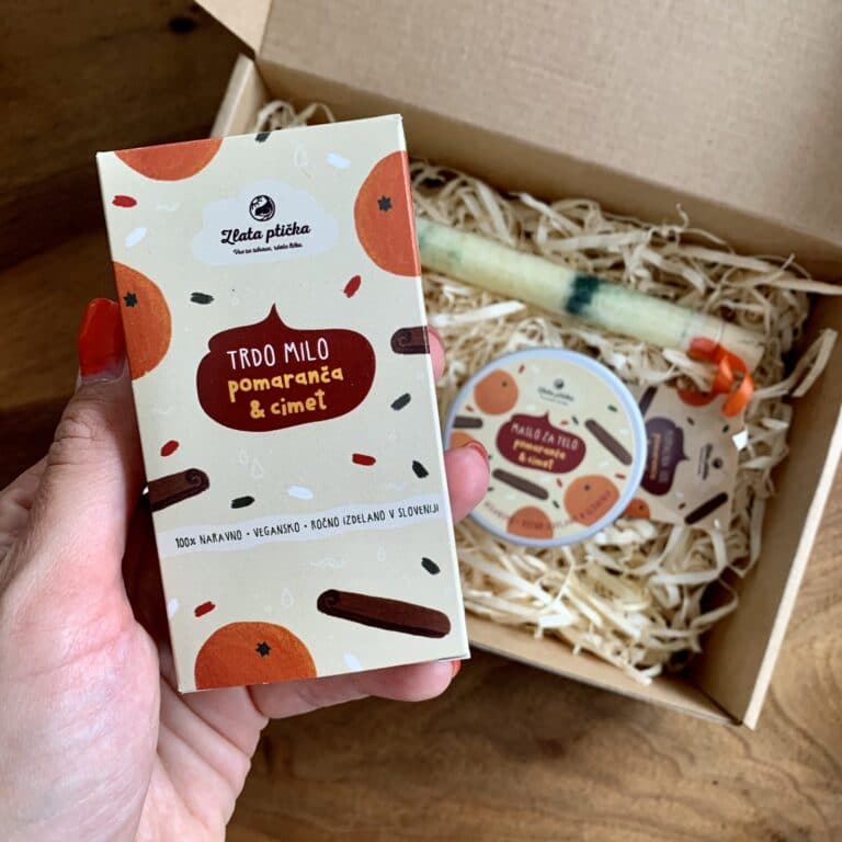 Naravno trdo milo CIMET & POMARANČA 90g - Zlata Ptička