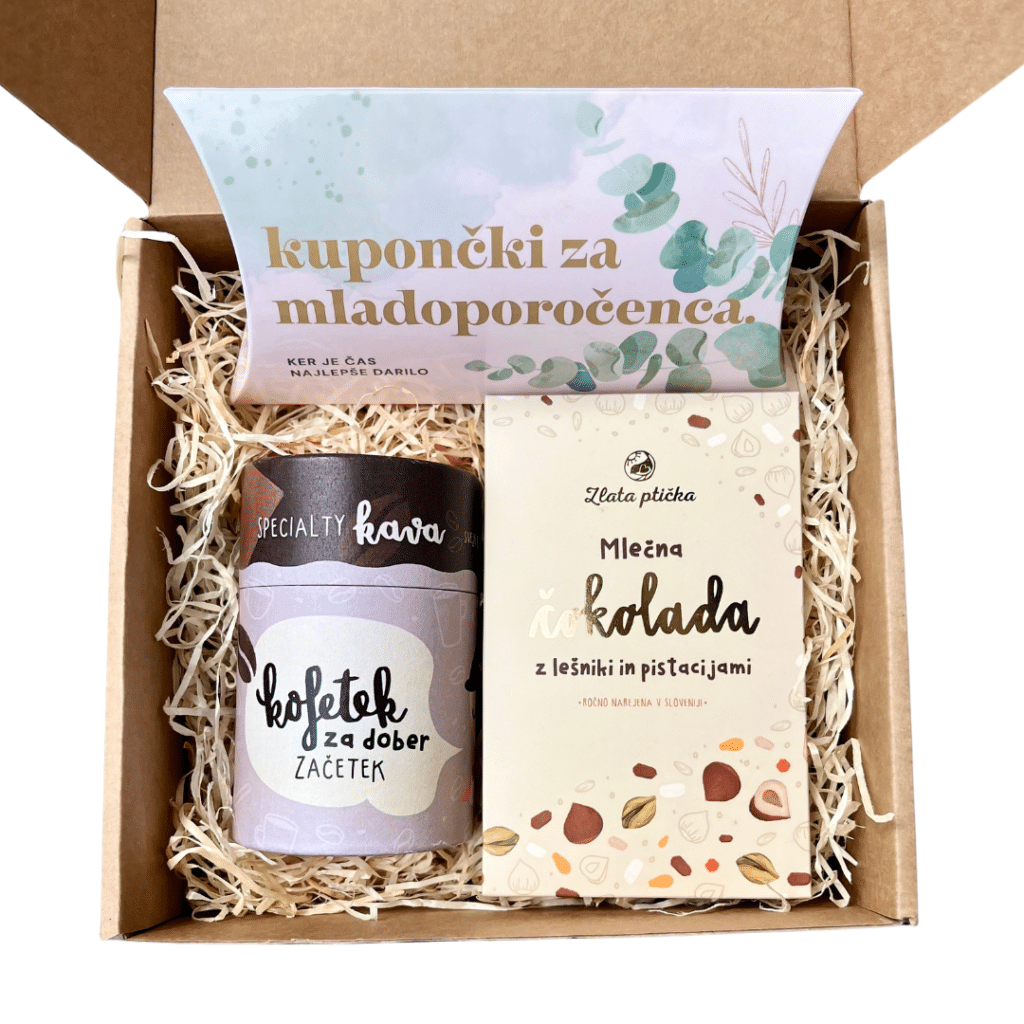 Darilni paket ZA MLADOPOROČENCA - Zlata Ptička